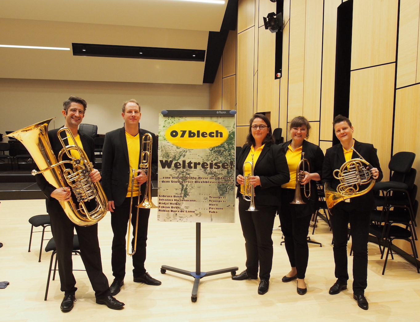 Einmal um die ganze Welt mit dem Blechbläserquintett 07blech aus ...